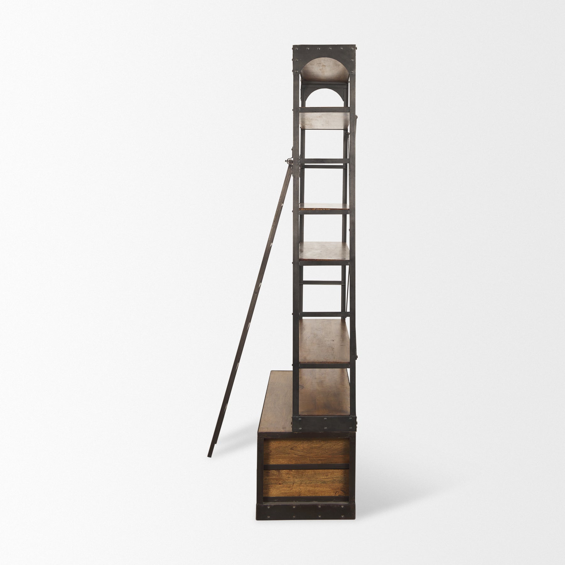 Brodie Wide Bookcase | Solid wood & Ironn | Industrial - The Urban Settler